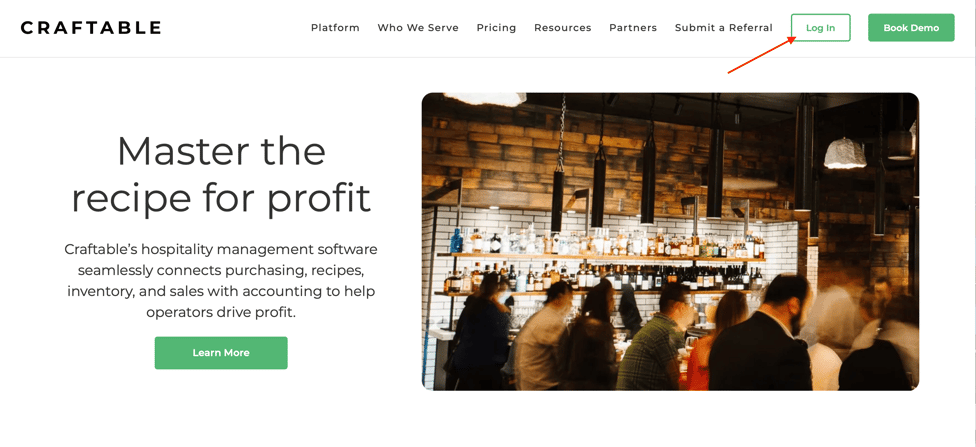 LOGGING INTO TO CRAFTABLE